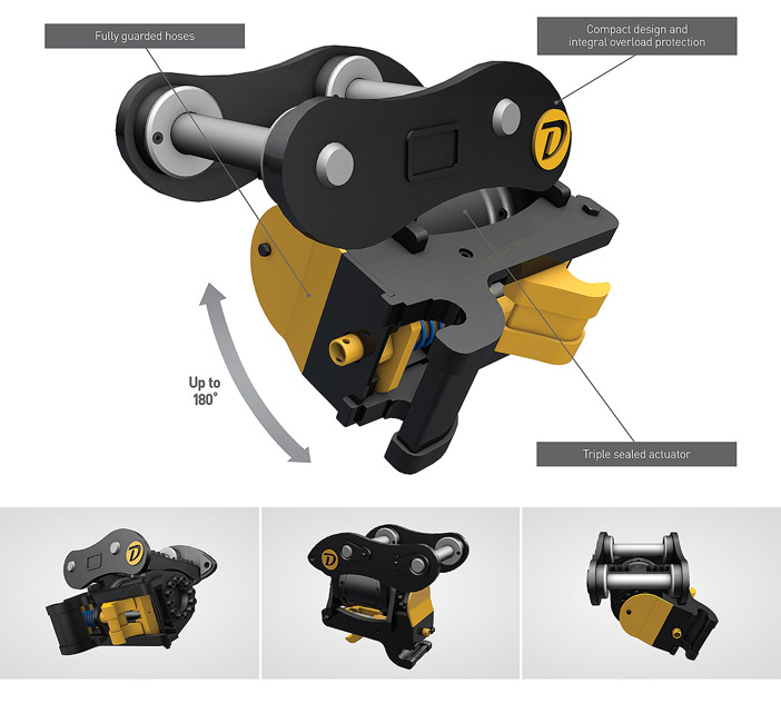 D-Lock Tilt - Doherty - Couplers and Attachments - A Kinshofer Company